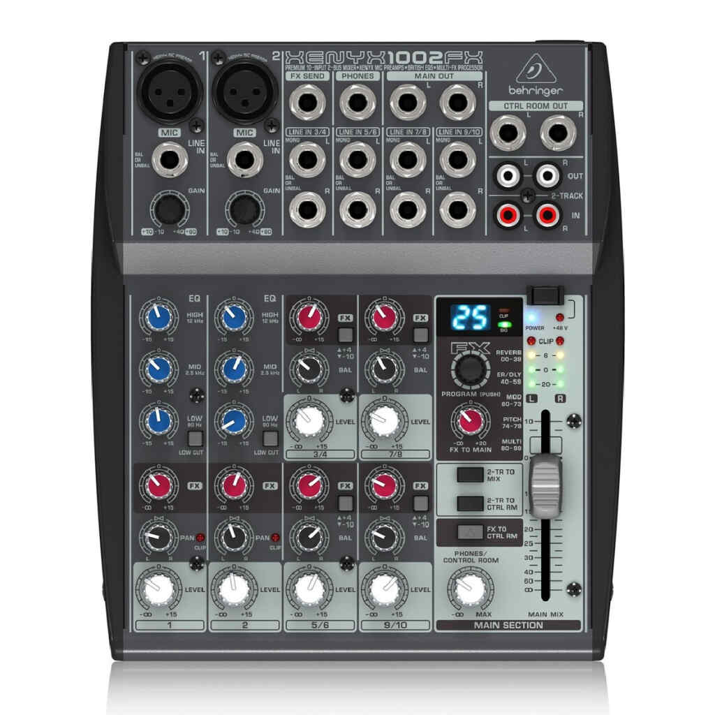 Consola de 10 entradas (2-XLR) 2-BUSES 1002FX - Behringer