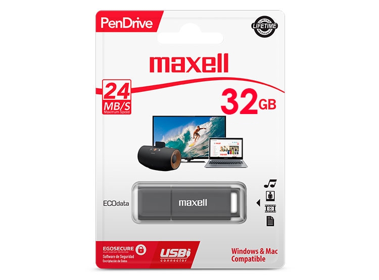 USB Pendrive 32GB Gray USBPD-32 Maxell