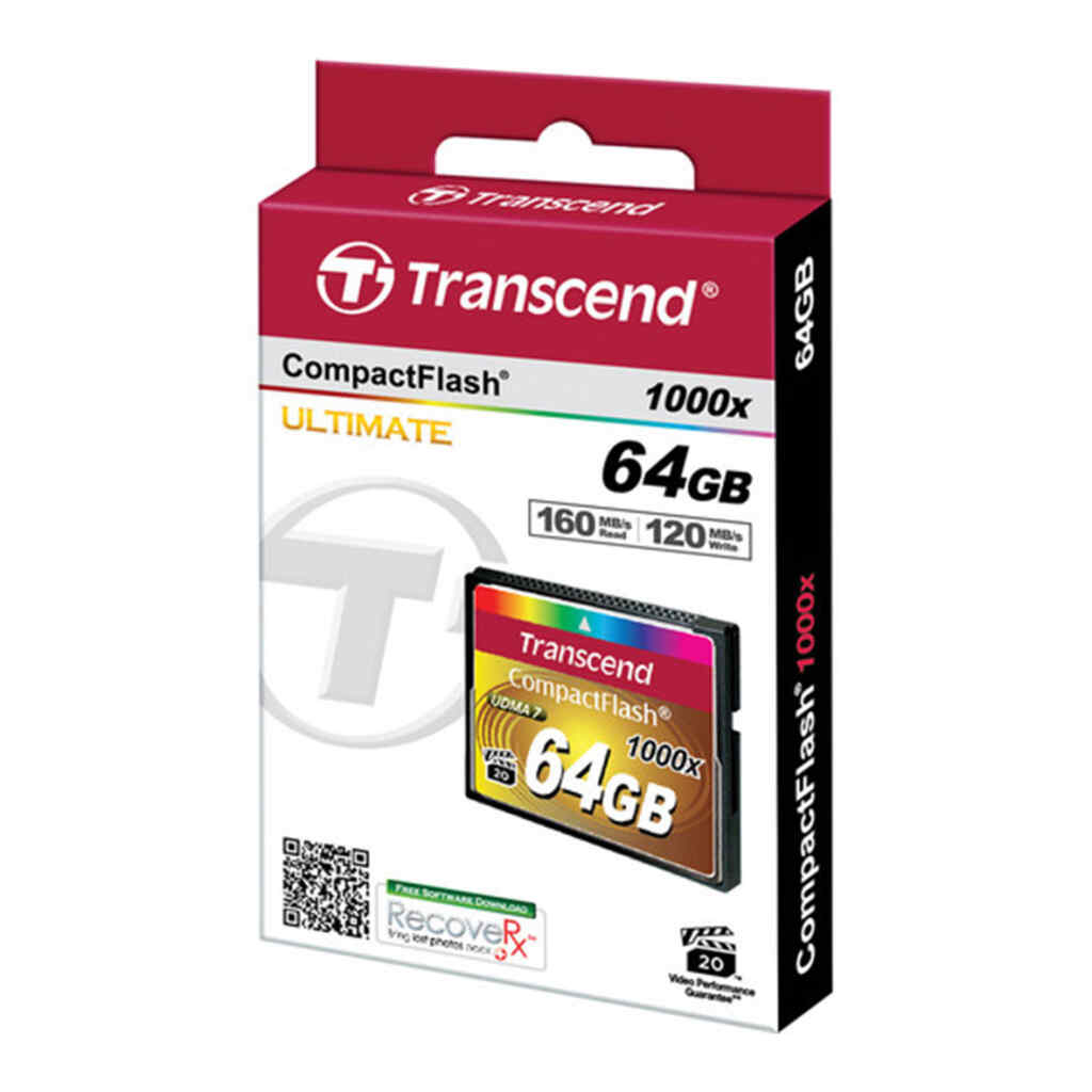 Memoria Compact Flash de 1000X, TS64GCF1000 - Transcend