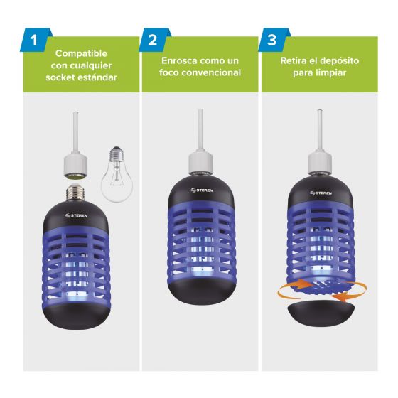 Exterminador electronico de insectos para socket l STEREN