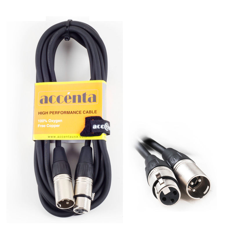 Cable para microfono XLRF - XLRM de 6 metros | A004224 - ACCENTA
