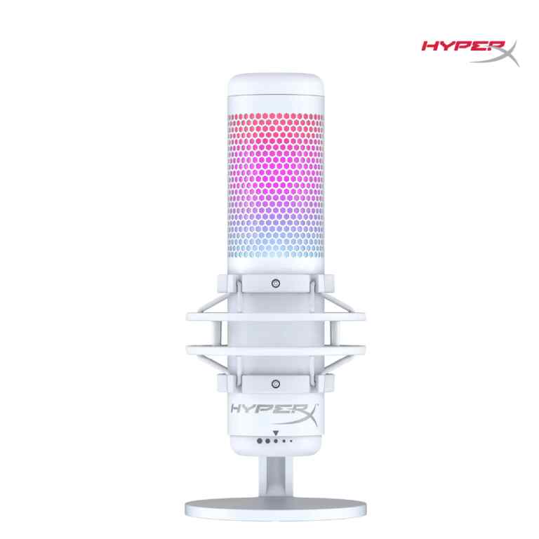 HyperX – Microphone – Computer – Wired – QuadCast White – Shopper Mall