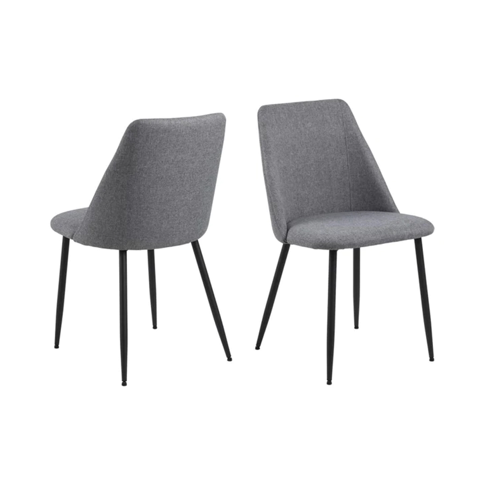 Silla De Comedor Tela Malmo gris oscuro | Ines – Shopper Mall