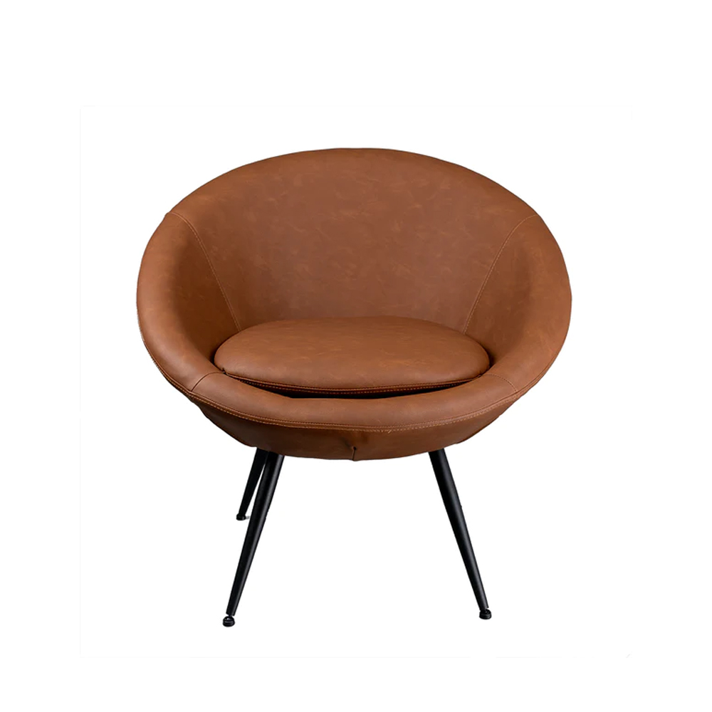 Silla Cuero textil brandy | Center