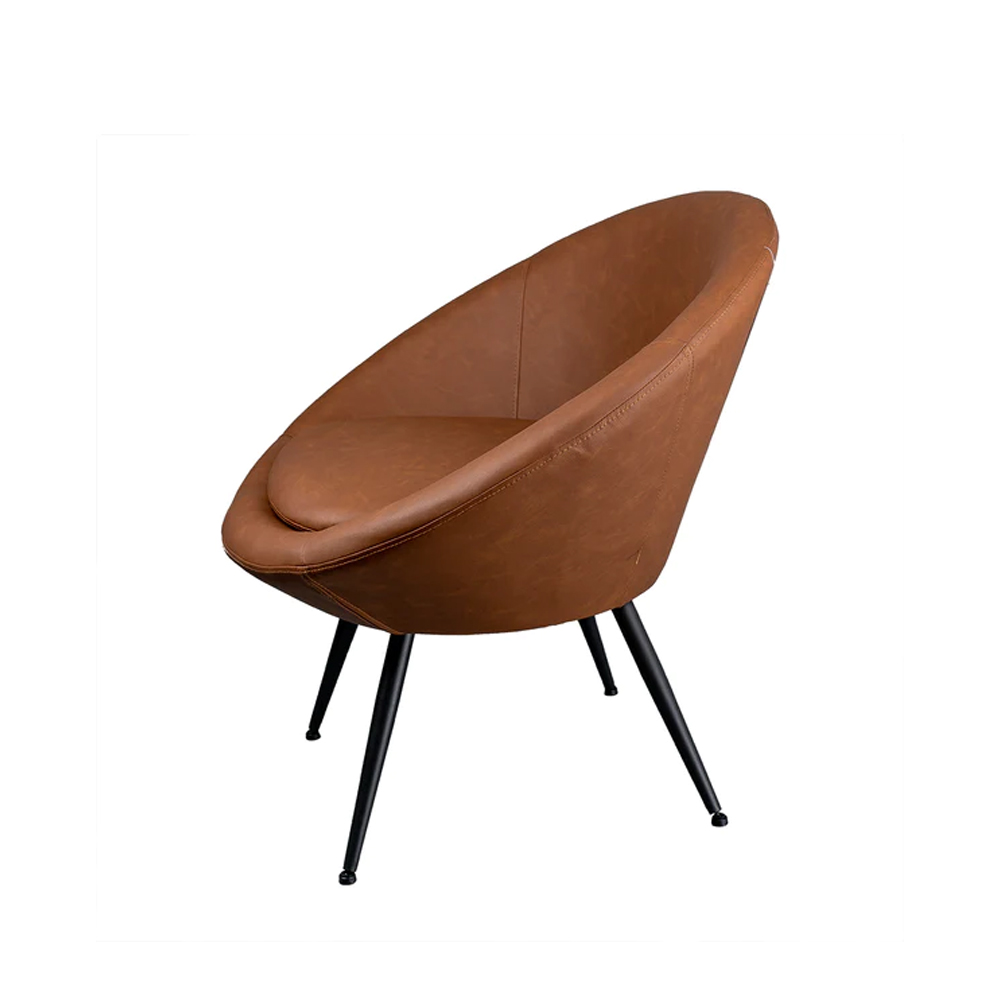 Silla Cuero textil brandy | Center