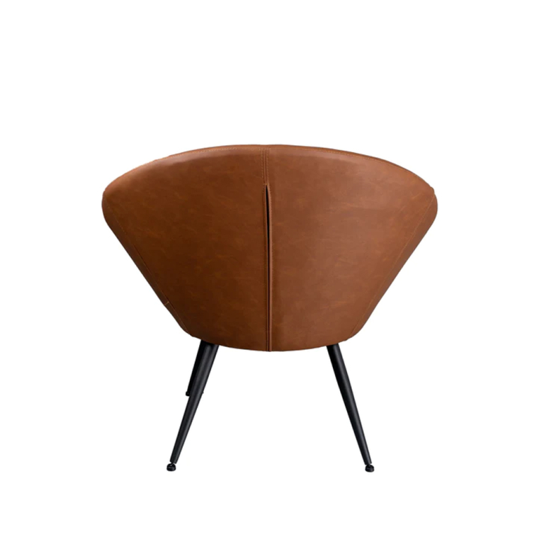 Silla Cuero textil brandy | Center