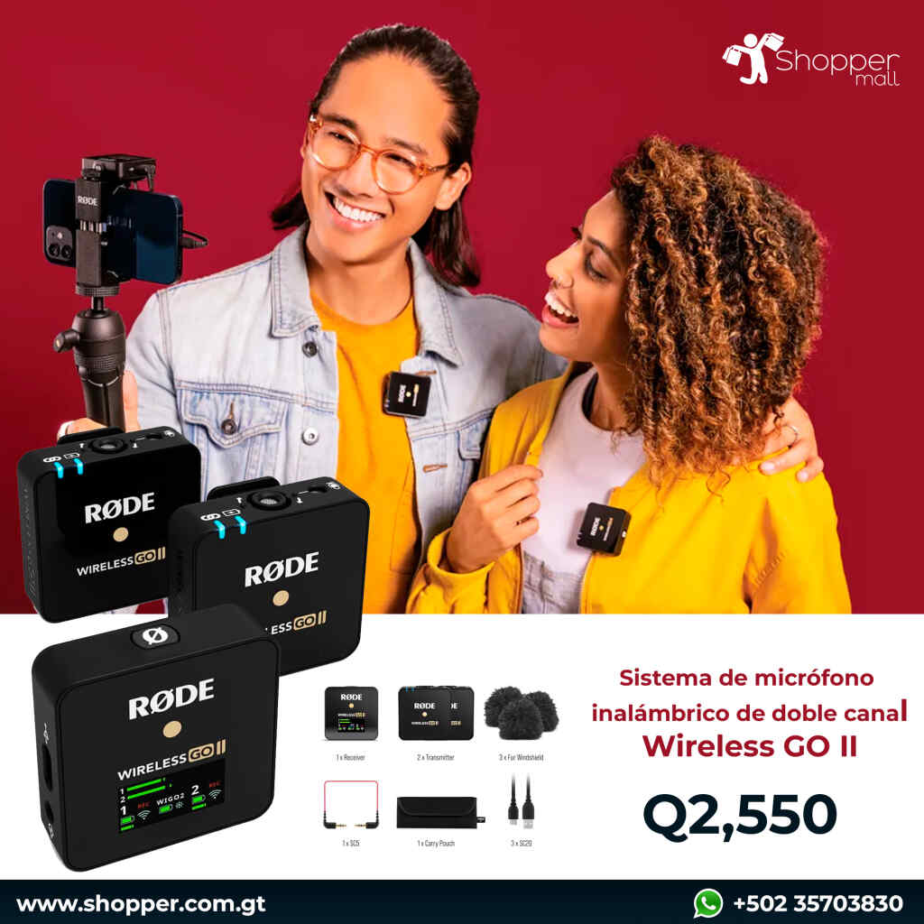 Microfonos inalambricos de solapa 1 Tr Y 2 Tx | Wireless GO II - RODE