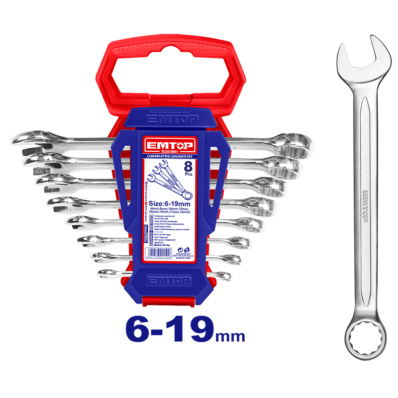 Juego De 8 Llaves Combinadas, Milimetricas. Marca Emtop