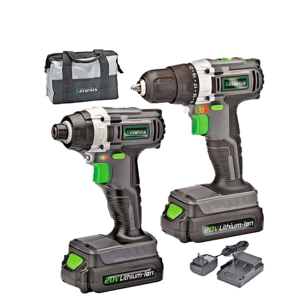 Kit de Taladro y Pistola de Impacto, Inalambrico 20v | 55.IGL20KIT ...