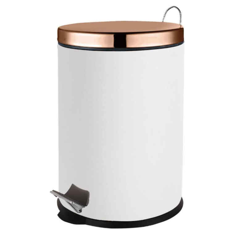 Basurero de acero inoxidable Blanco de capacidad 20 litros MARCA EUROHOME