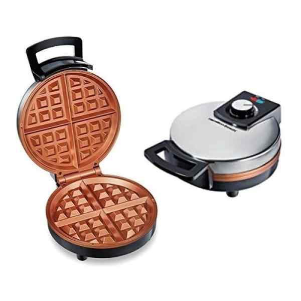 Wafflera estilo Belga con placas de ceramica MARCA HAMILTON BEACH