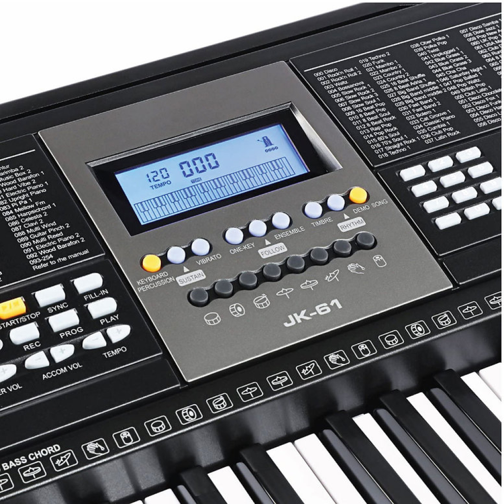 Teclado Semi Profesional Multifuncional De 61 Teclas | Jk-61 - Erick-son