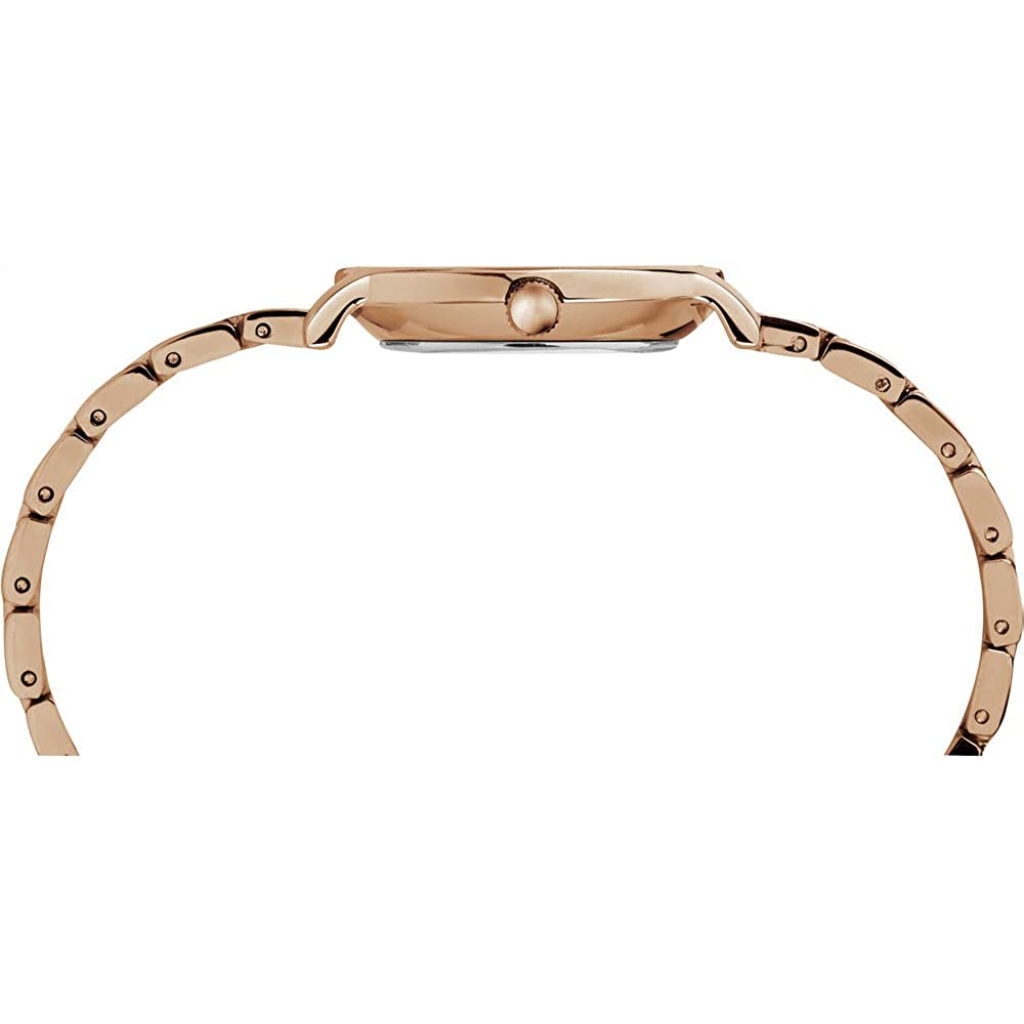 Reloj Milano Oval LDS 24mm Rose Gold-Tone Case Silcer Dial Bracelet ...