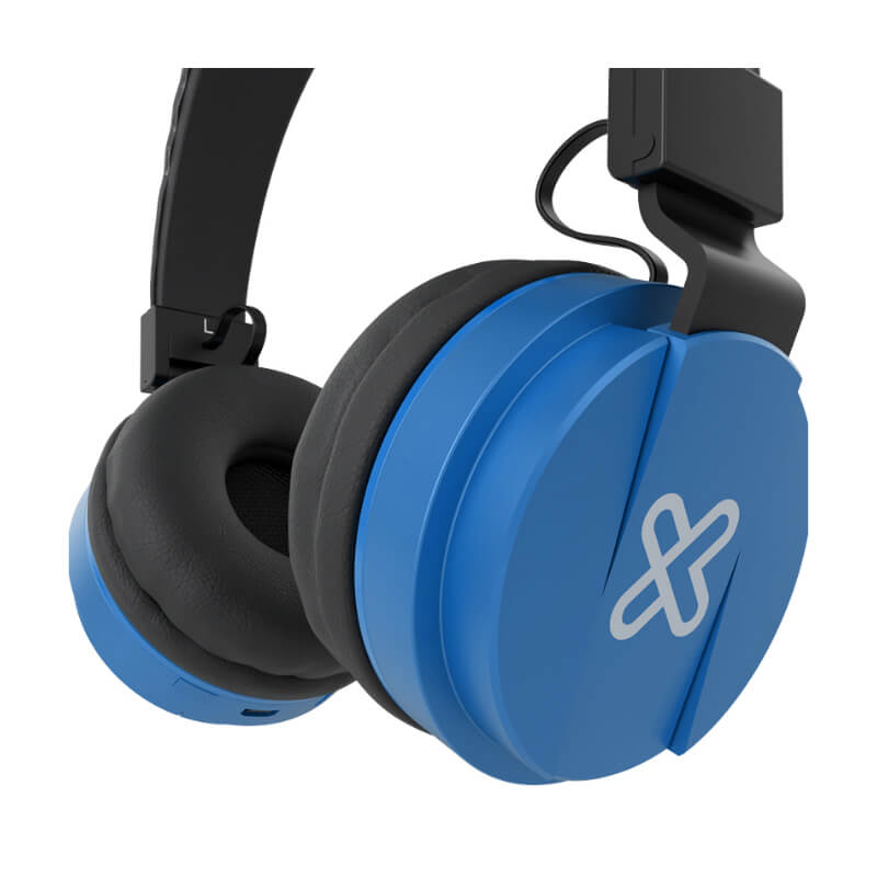 Audifonos tipo Headset Fury Pro Bluetooth con Microfono Azul | KWH-001BL - Klip Xtreme
