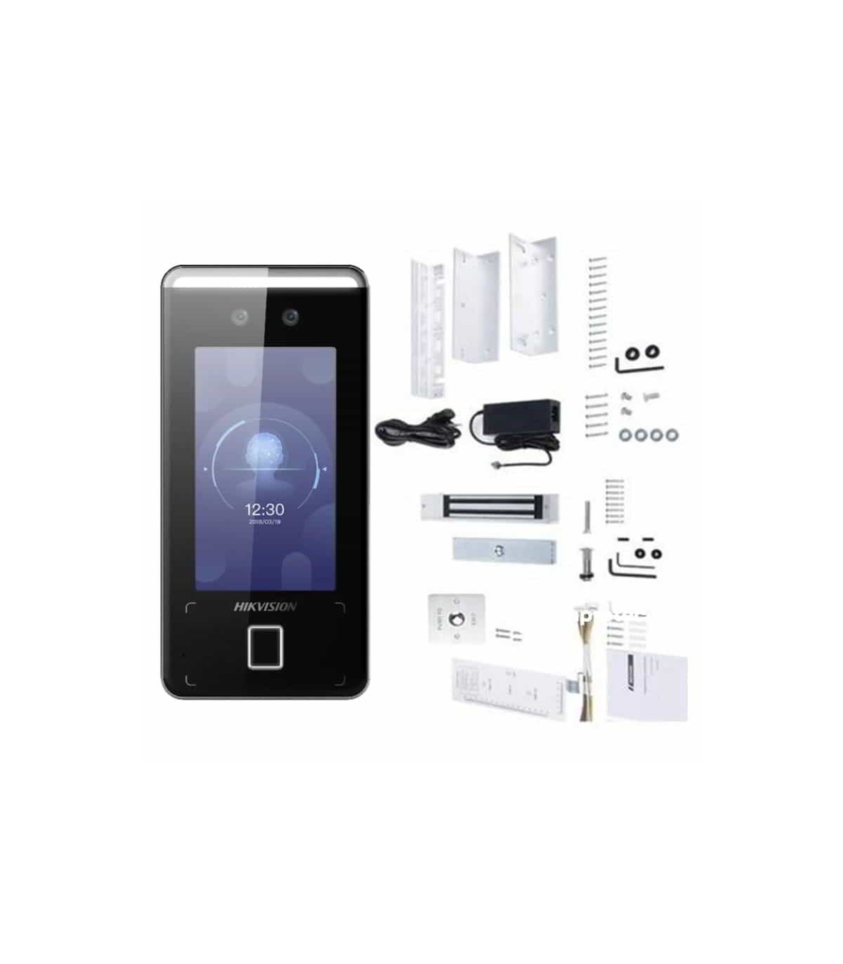 Kit de Control de Acceso Biometrico DS-K1T341AMF Chapa 600LB y Boton ...