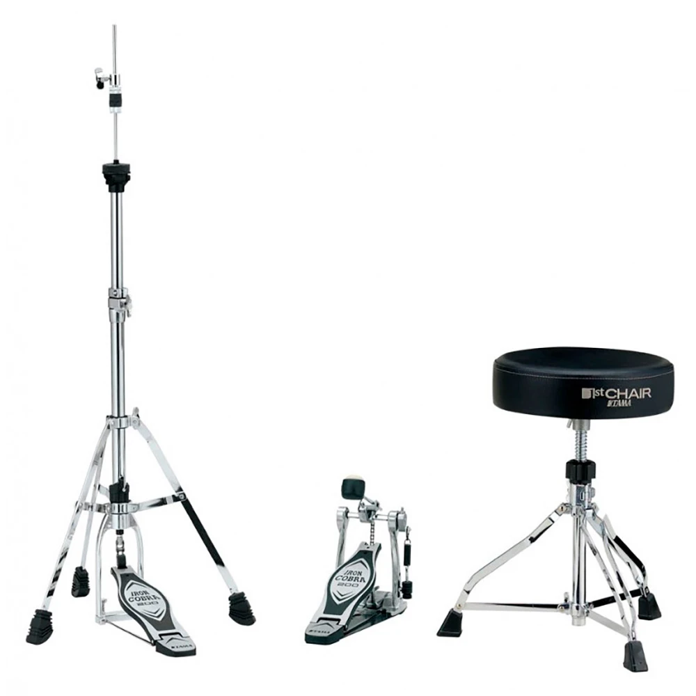 Pack Bateria Hed3r Pedal para Bombo, Pedestal para Hit Hat y Banquillo | TAMA