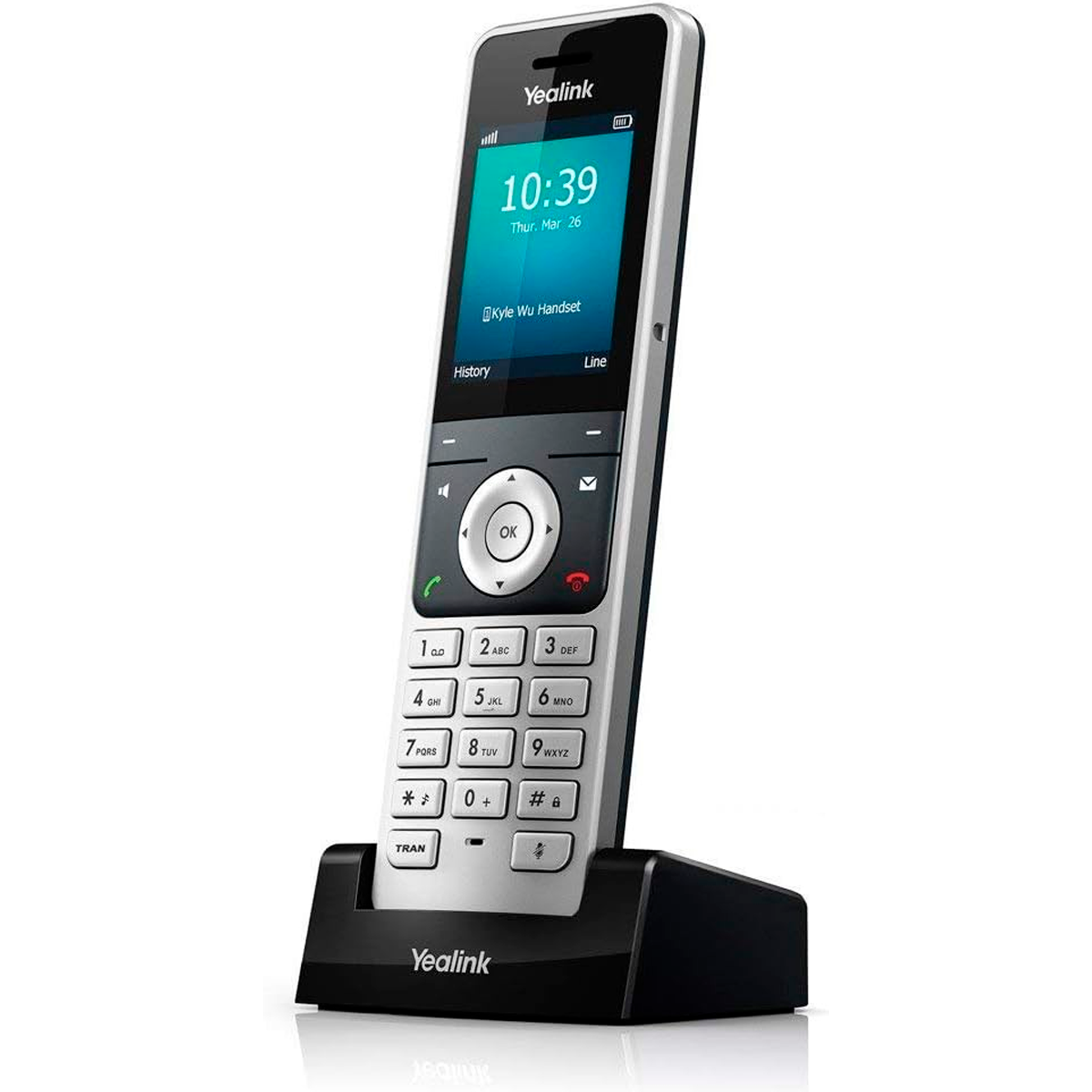 Telefono IP inalambrico, base PoE, 1 base+1 auricular, pantalla a color ...