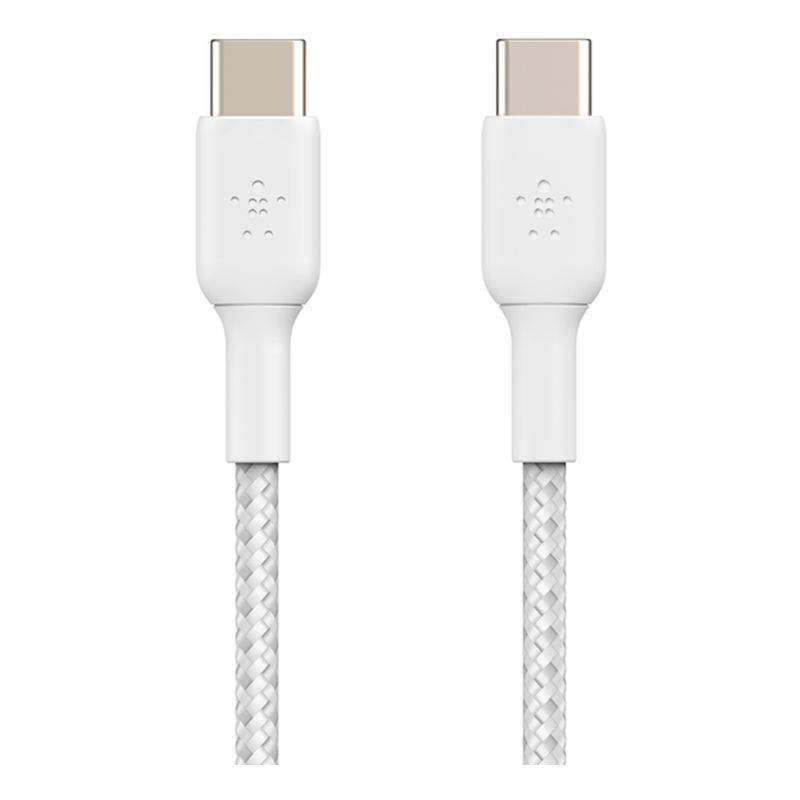 Cable USB-C a USB-C BoostCharge 1 Metro Trenzado Blanco | Belkin