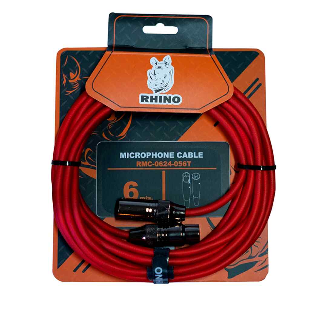 Cable para Microfono RMC 0624 056 XLR XLR 6M Trans Red | RHINO ...