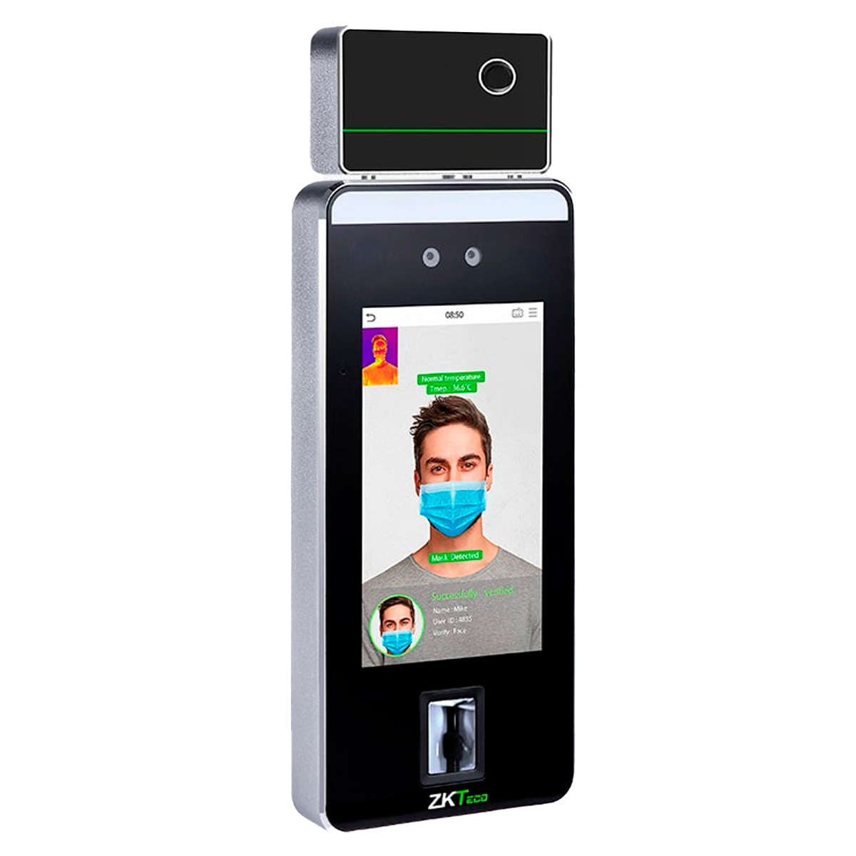 Terminal multibiometrica con reconocimiento de rostro palma, termica | ZKTeco – Shopper Mall