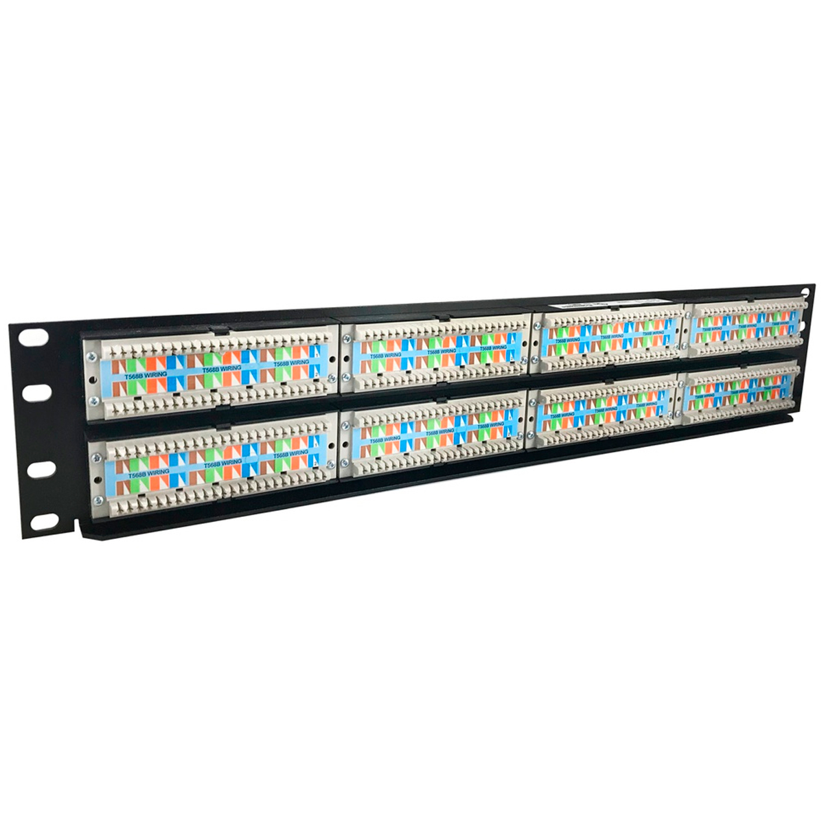 Patch Panel cargado de 48 puertos 110, Categoria 6 TechChoice,2RU ...