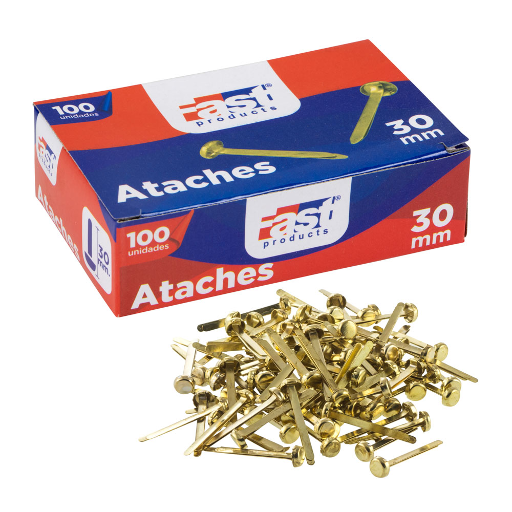 Atache Fast 30Mm. 100U. ( 250 ) – Shopper Mall