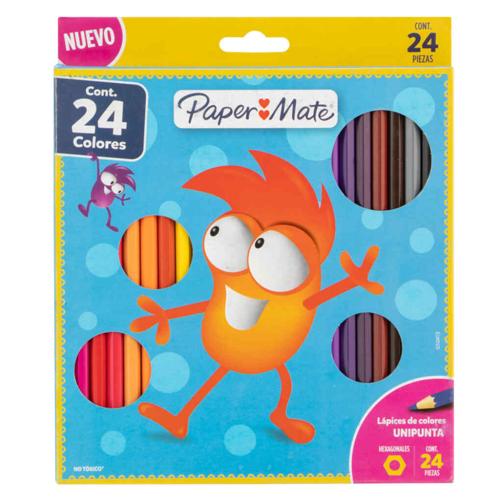 Crayon De Madera Paper Mate 24 Col. Largo (5X4X6)