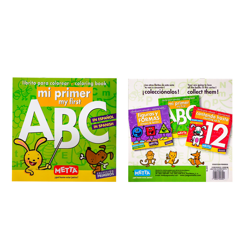 Libro Para Colorear Mi Primer Abc Metta 3019