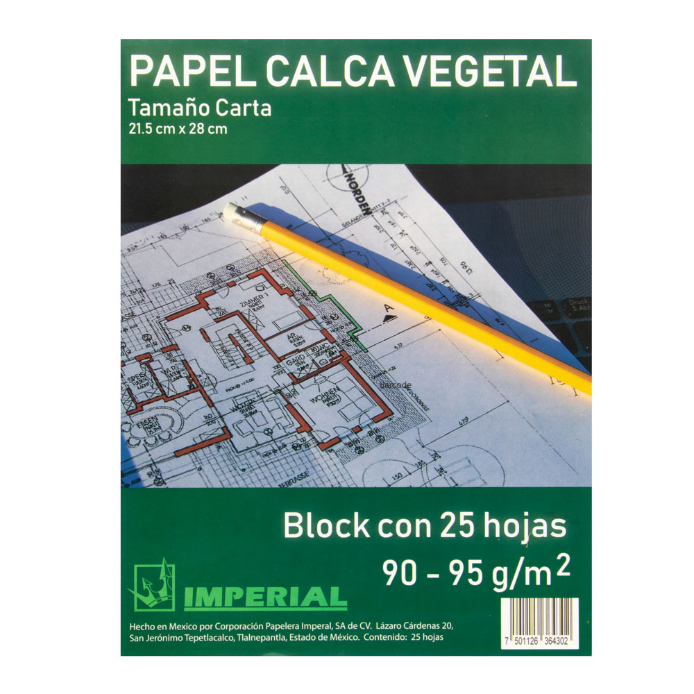 Block Papel Calco Imperial 90/95 Grs. Carta 25 H. (25)