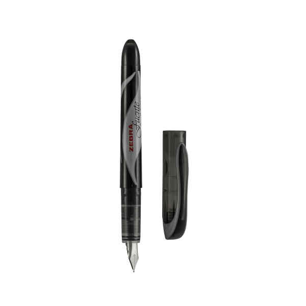 Pluma Fuente Zebra 9001-00 Desechable Negro (12)