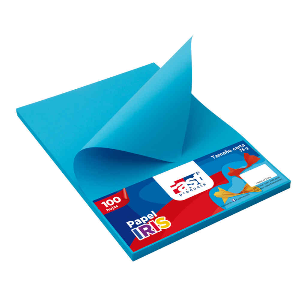 Papel Iris Fast 75 Gr. Px100 Carta Turquesa (30)