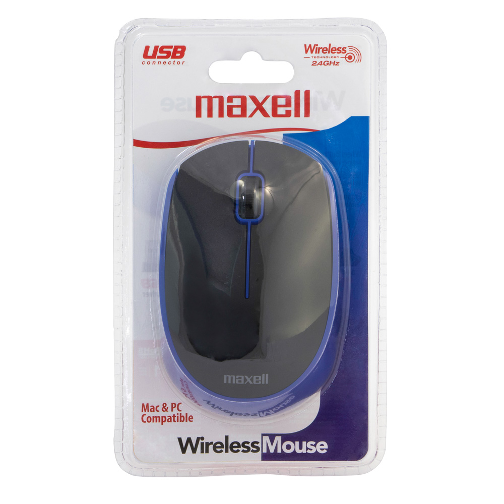 Mouse Maxell Mowl-100 Wireless Black/Blue (40) – Shopper Mall