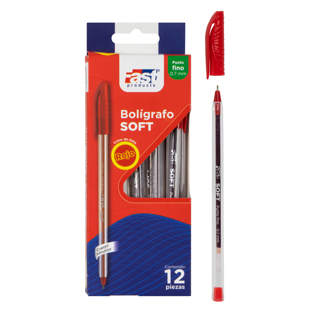 Boligrafo Fast Fino 0.7Mm Cx12 Rojo – Shopper Mall