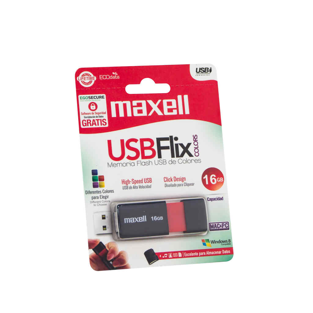 Memoria Maxell Usb 16Gb Flix Rojo (10) – Shopper Mall