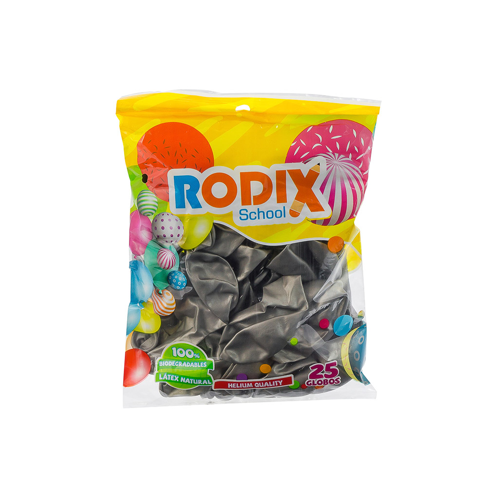 Globo Rodix No.9 Bx25 Metalico Plateado (200)