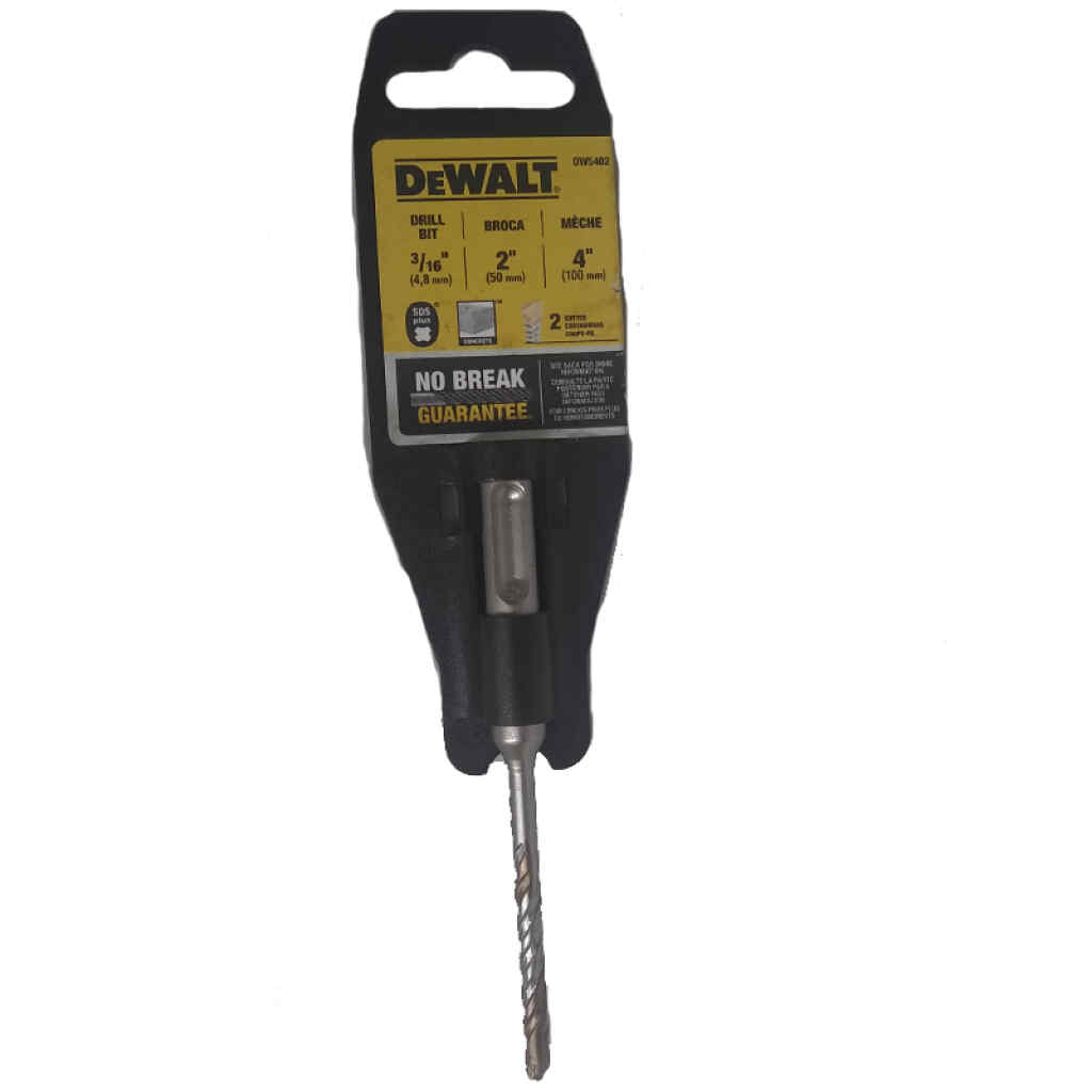 BROCA PARA ROTOMARTILLO SDS PLUS, 3/16 PULG X 4 PULG. MARCA DEWALT