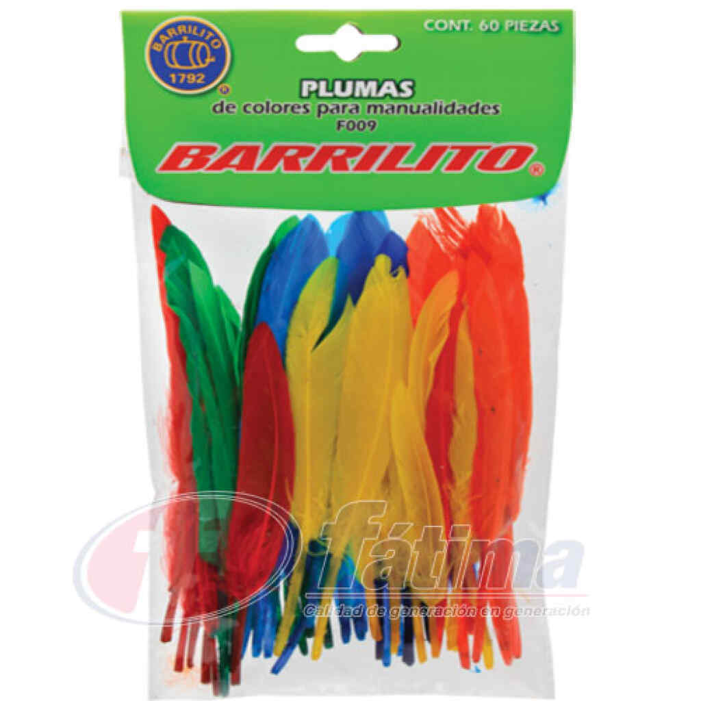 Plumas Barrilito F009, De Colores 60 Unidades, Surtido X 1 – Shopper Mall