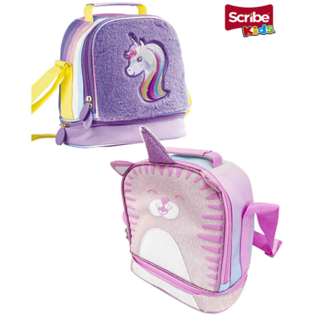 Lonchera Scribe Kids Niñas 2 Diseños Unicornio Y Cat, 2 Diseños X 1