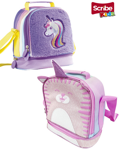 Lonchera Scribe Kids Niñas 2 Diseños Unicornio Y Cat, 2 Diseños X 1