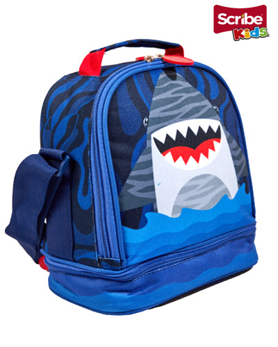 Lonchera Scribe Kids Niño Shark Vert, Azul-Bco-Gris-Negr. X 1