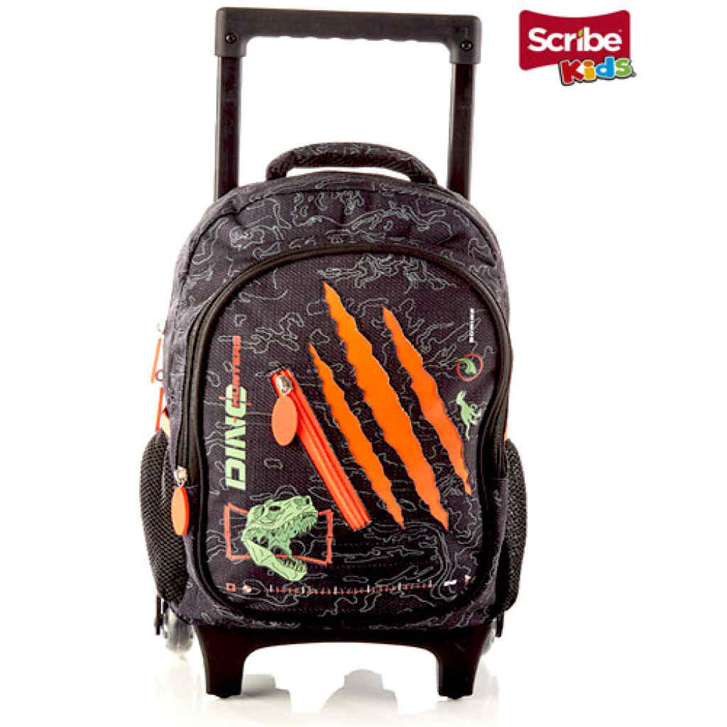 Mochila Scribe Kids Niños 16.5″ Con Rodos Dino, Varios X 1 – Shopper Mall