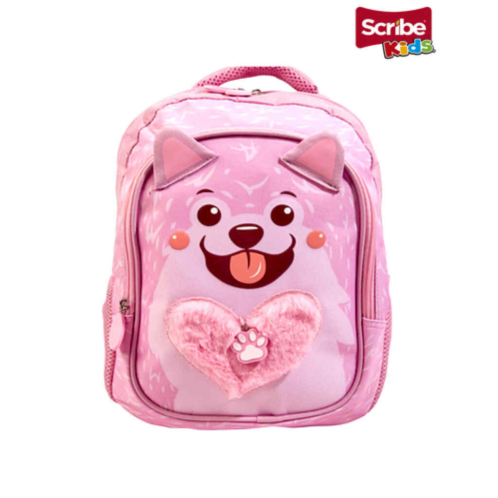 Mochila Scribe Kids Niña 13" Dog, Rosado X 1