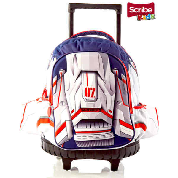 Mochila Scribe Kids Niños 16.5" Con Super Rodos Cohete, Varios X 1