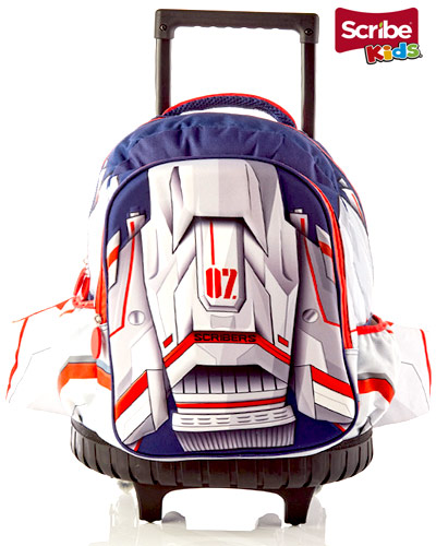 Mochila Scribe Kids Niños 16.5" Con Super Rodos Cohete, Varios X 1