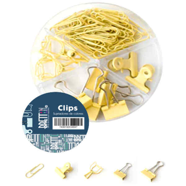 Clips Bretton Set De 84 Piezas Clip Standar Y 3 Estilos De Prensa Papel ...