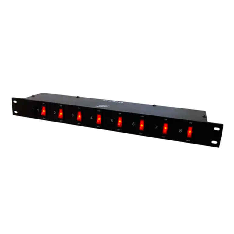 Regleta para Rack 8 Entradas 15 AMP. 110V/60 Hz | ZEBRA