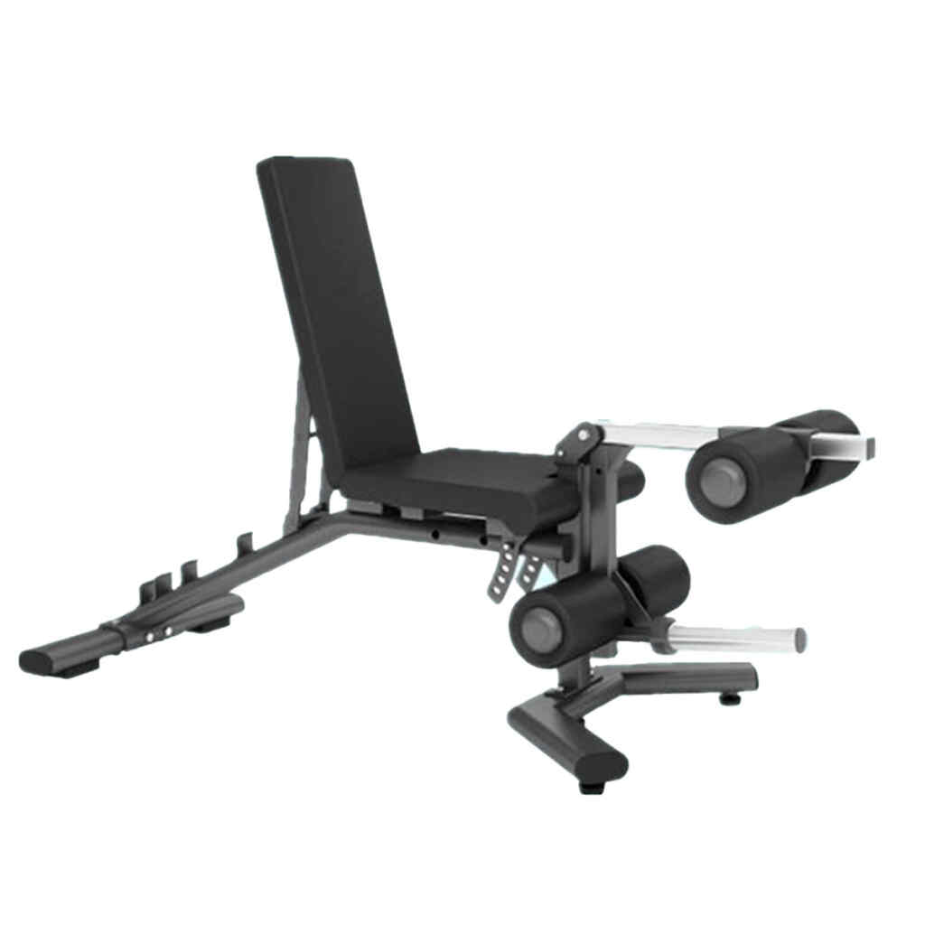 Free weight leg extender/curl machine