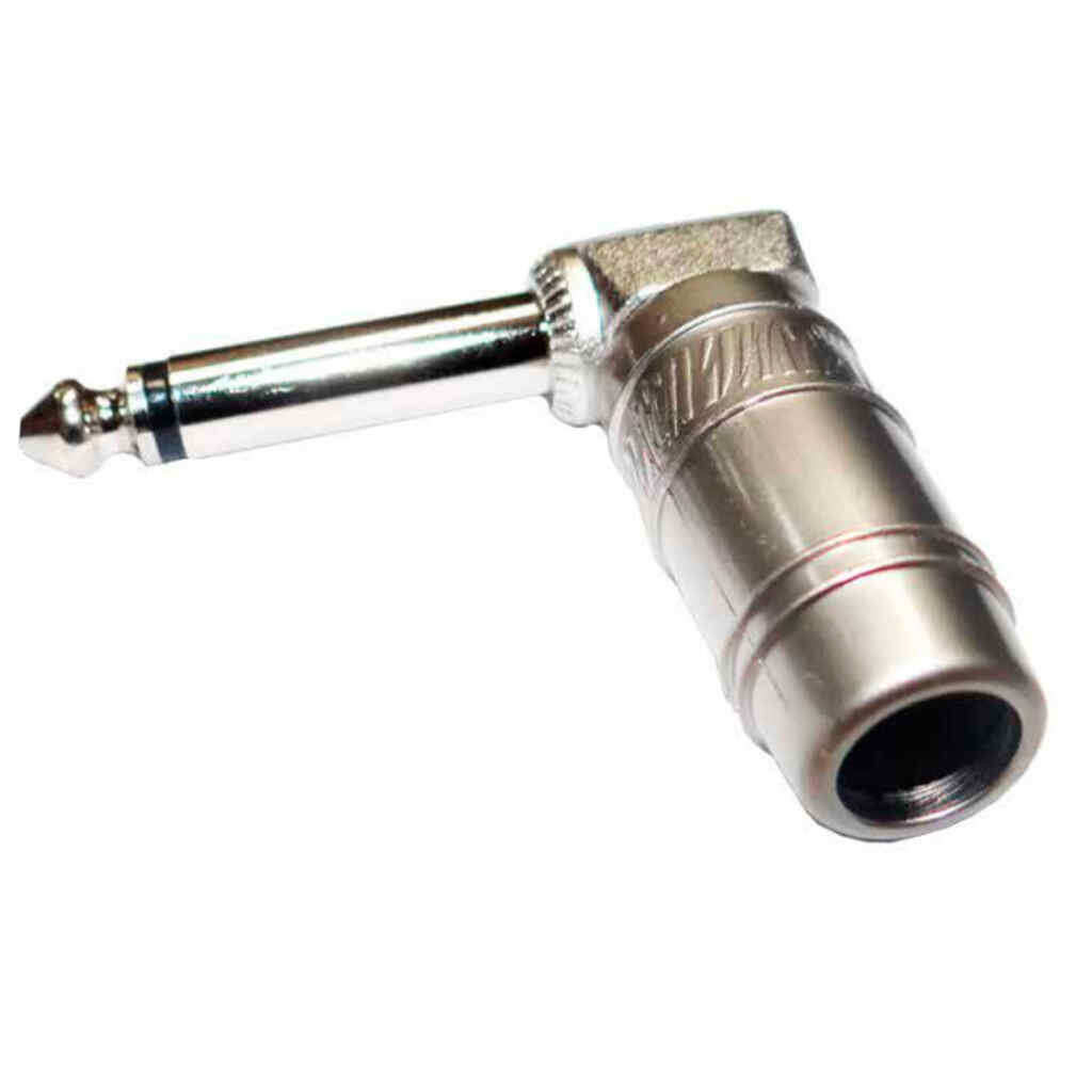 Plug 1/4 Mono Angulado Nickel | ZP-14MN-RA - ZEBRA