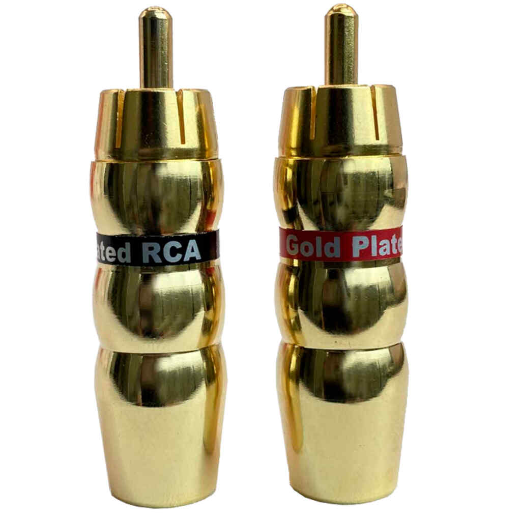 Plug RCA Macho Cuerpo Dorado Gold N/R - TMC