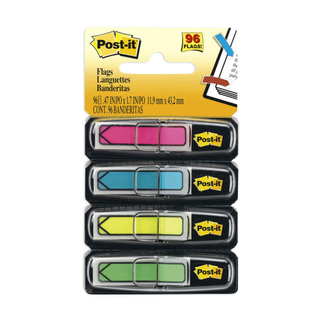 Banderitas Post It 684-Arr4 Flecha C/Dispensador 4 Col. (24) – Shopper Mall